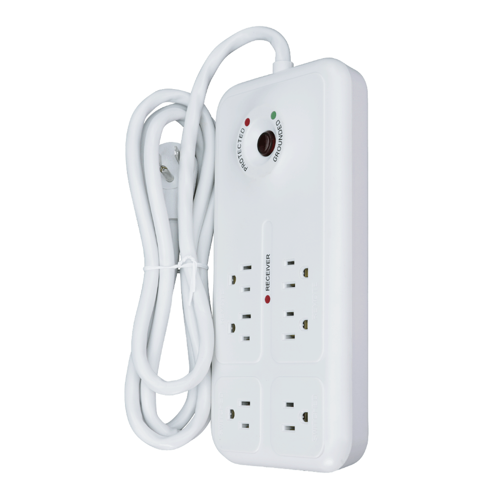 6 Outlet Power Managed Remote Controlled Surge Protector, 2100-Joule